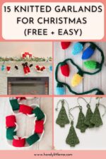 15 Knitted Garlands For Christmas (Free + Easy) - Handy Little Me