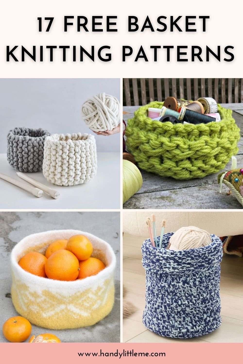 17 Free Basket Knitting Patterns (Perfect for Your Home) - Handy Little Me