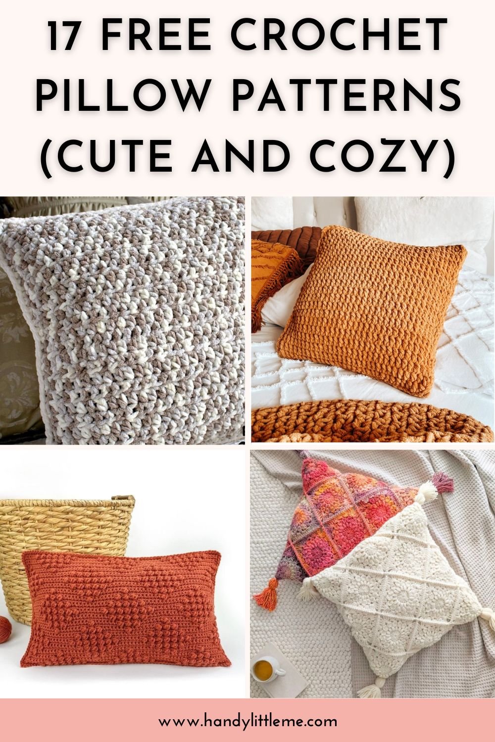 17 Free Crochet Pillow Patterns (Cute And Cozy) - Handy Little Me