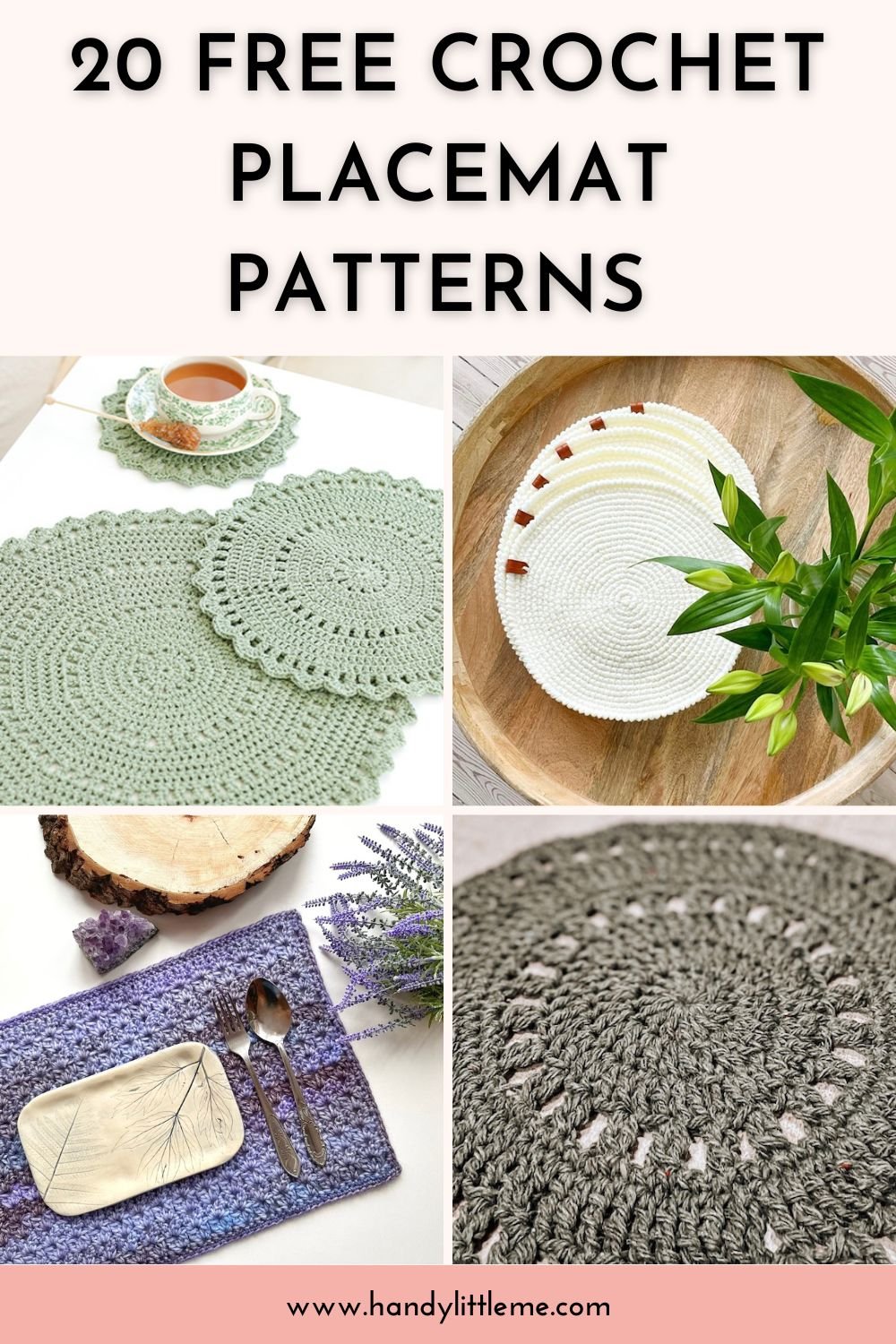 20 Free Crochet Placemat Patterns (Fun And Easy) - Handy Little Me