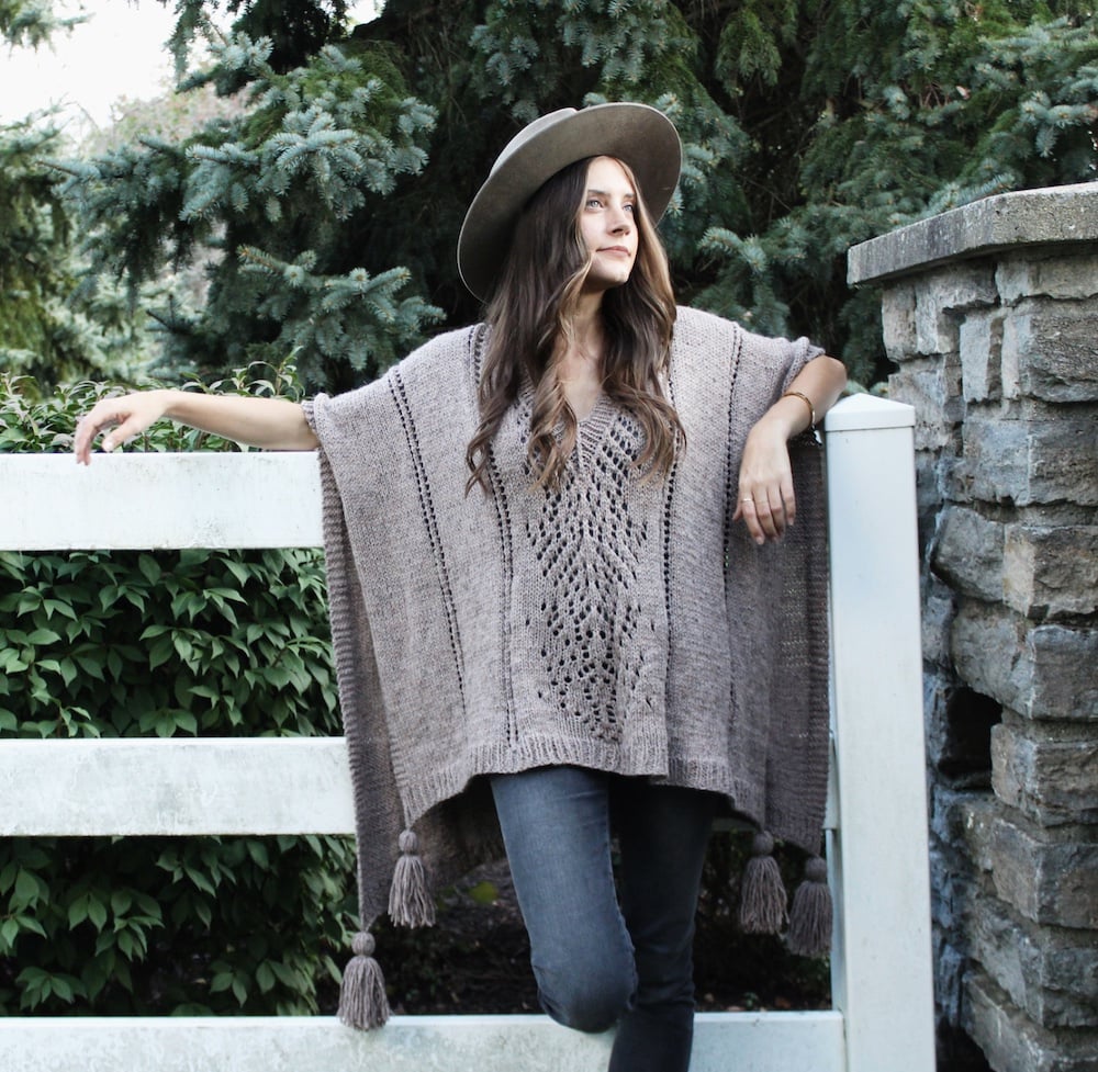 31 Free Poncho Knitting Patterns (Easy Knit Ponchos) - Handy Little Me