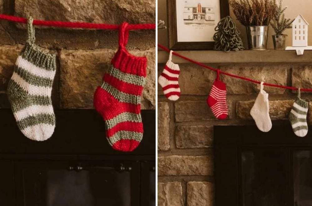 15 Knitted Garlands For Christmas (Free + Easy) - Handy Little Me