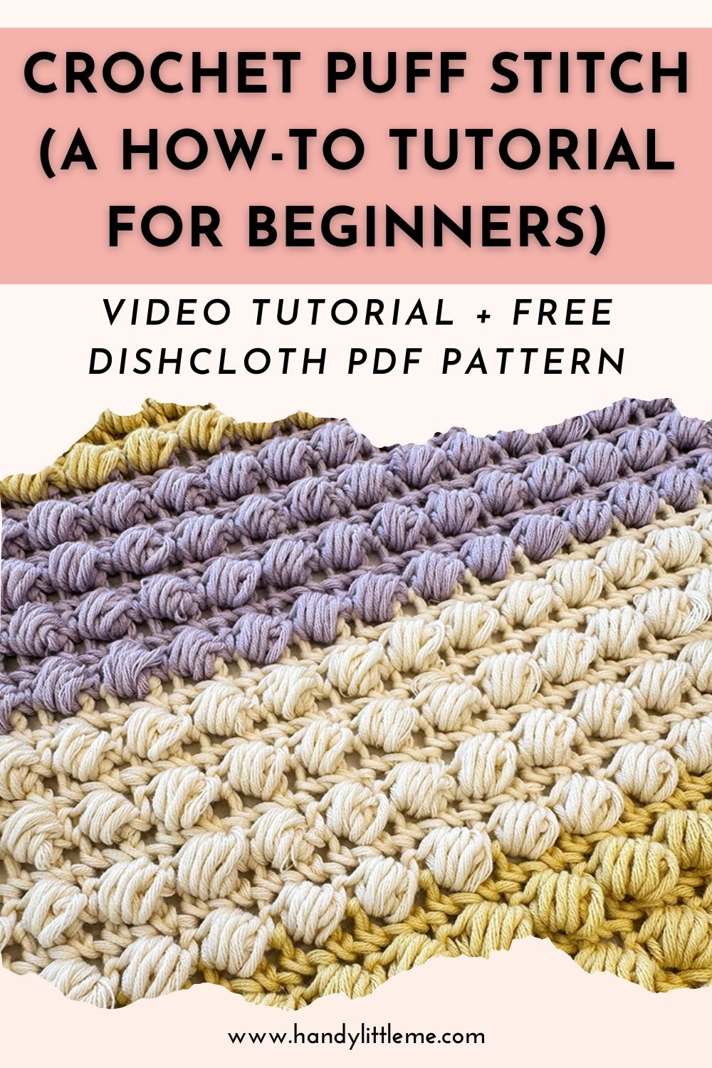 Crochet Puff Stitch (A How-To Tutorial For Beginners) - Handy Little Me