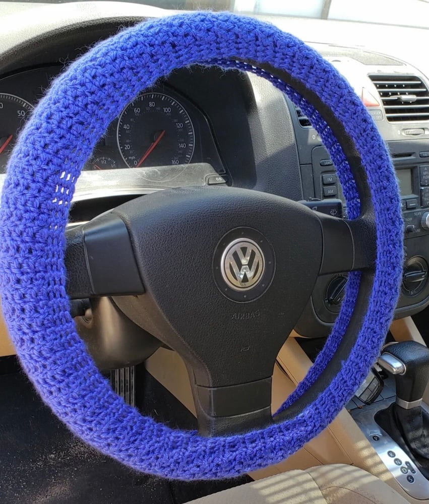 17 Crochet Steering Wheel Cover Patterns (Fun + Easy) - Handy Little Me