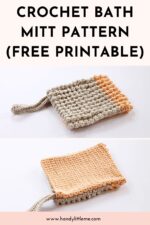 Crochet Bath Mitt Pattern (Free Printable) - Handy Little Me