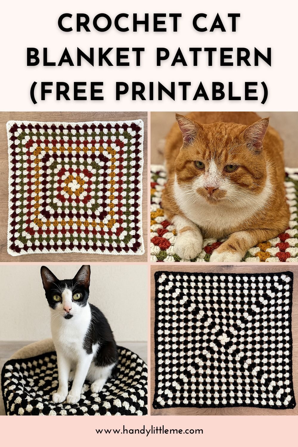 Crochet Cat Blanket Pattern (Free Printable) - Handy Little Me