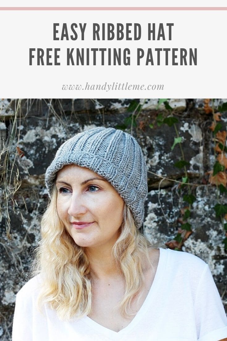 Easy Beginner Hat Knitting Pattern - Handy Little Me
