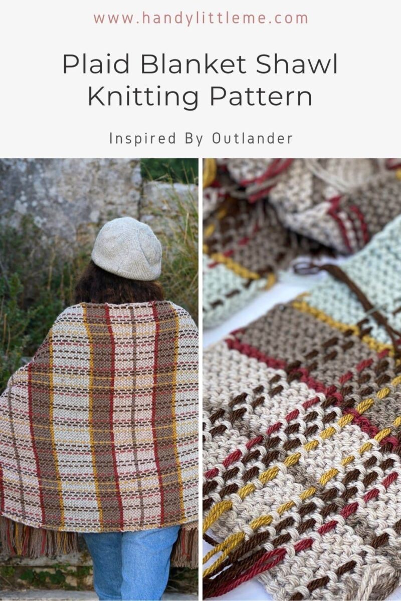 Fraser Tartan Shawl Knitting Pattern - Handy Little Me
