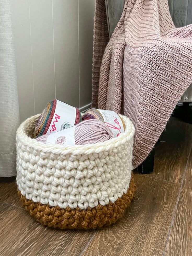 17 Crochet Basket Patterns: Free, Easy, Step By Step - Handy Little Me