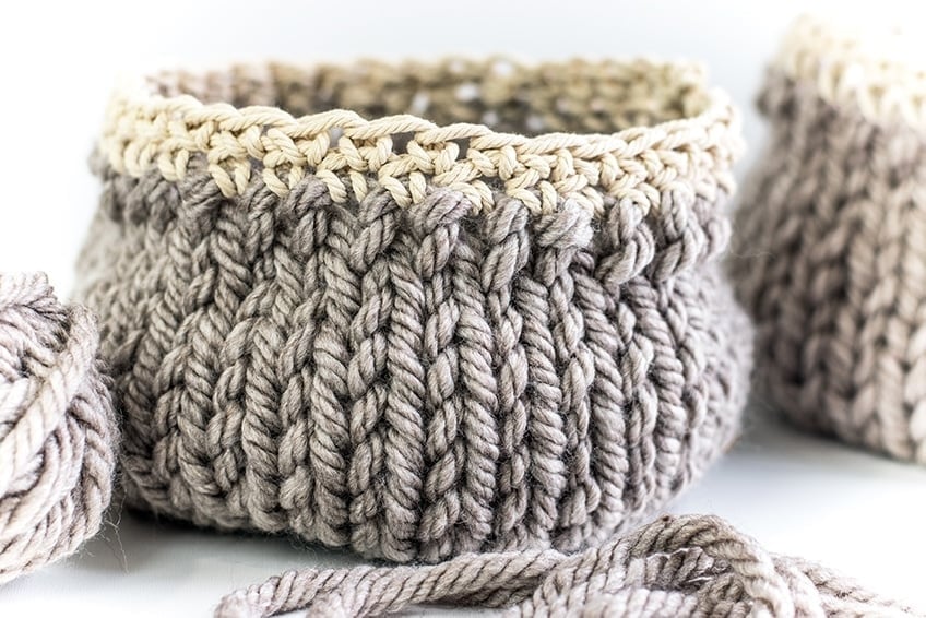 17 Free Basket Knitting Patterns (Perfect for Your Home) - Handy Little Me