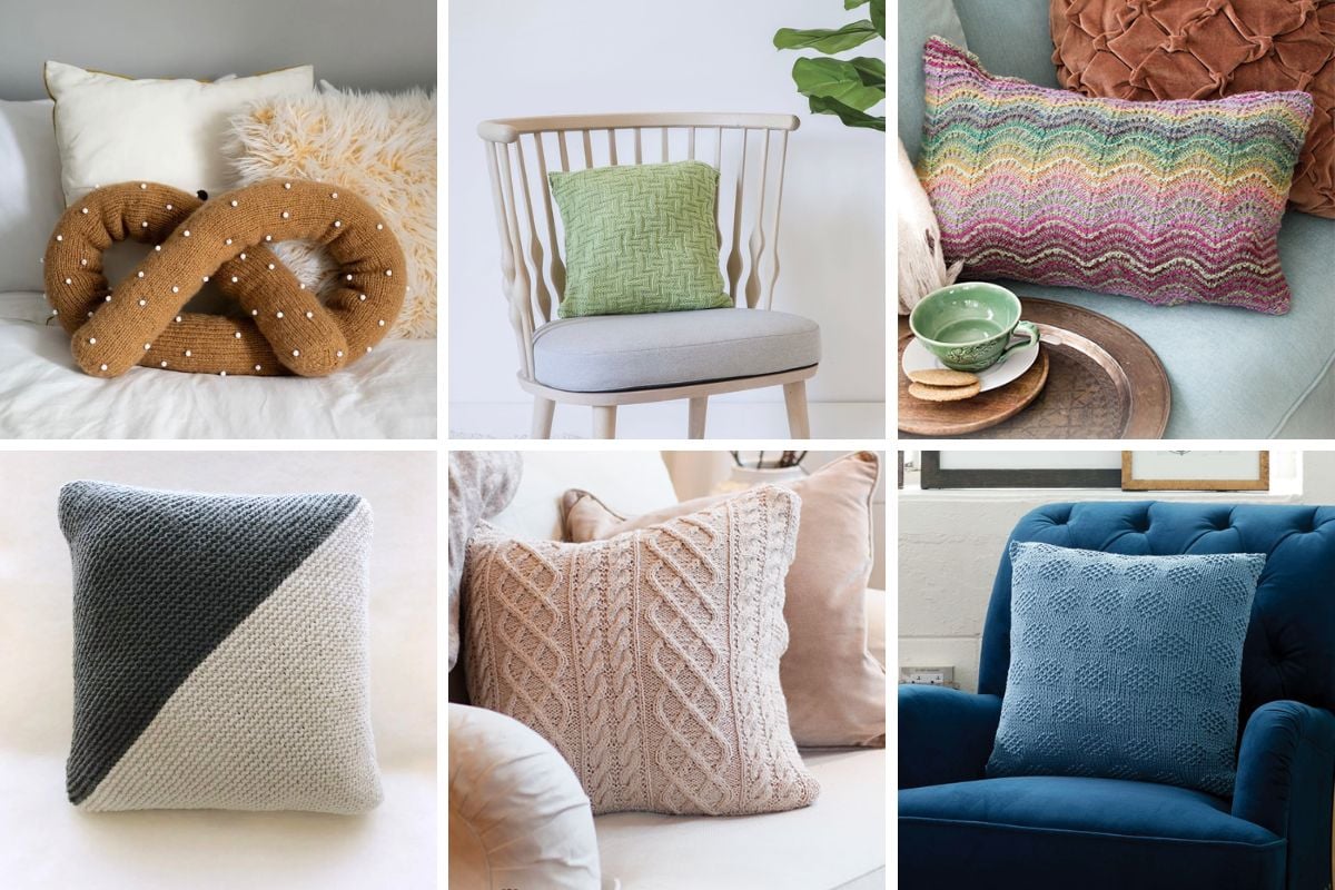 17 Free & Easy Pillow Knitting Patterns - Handy Little Me