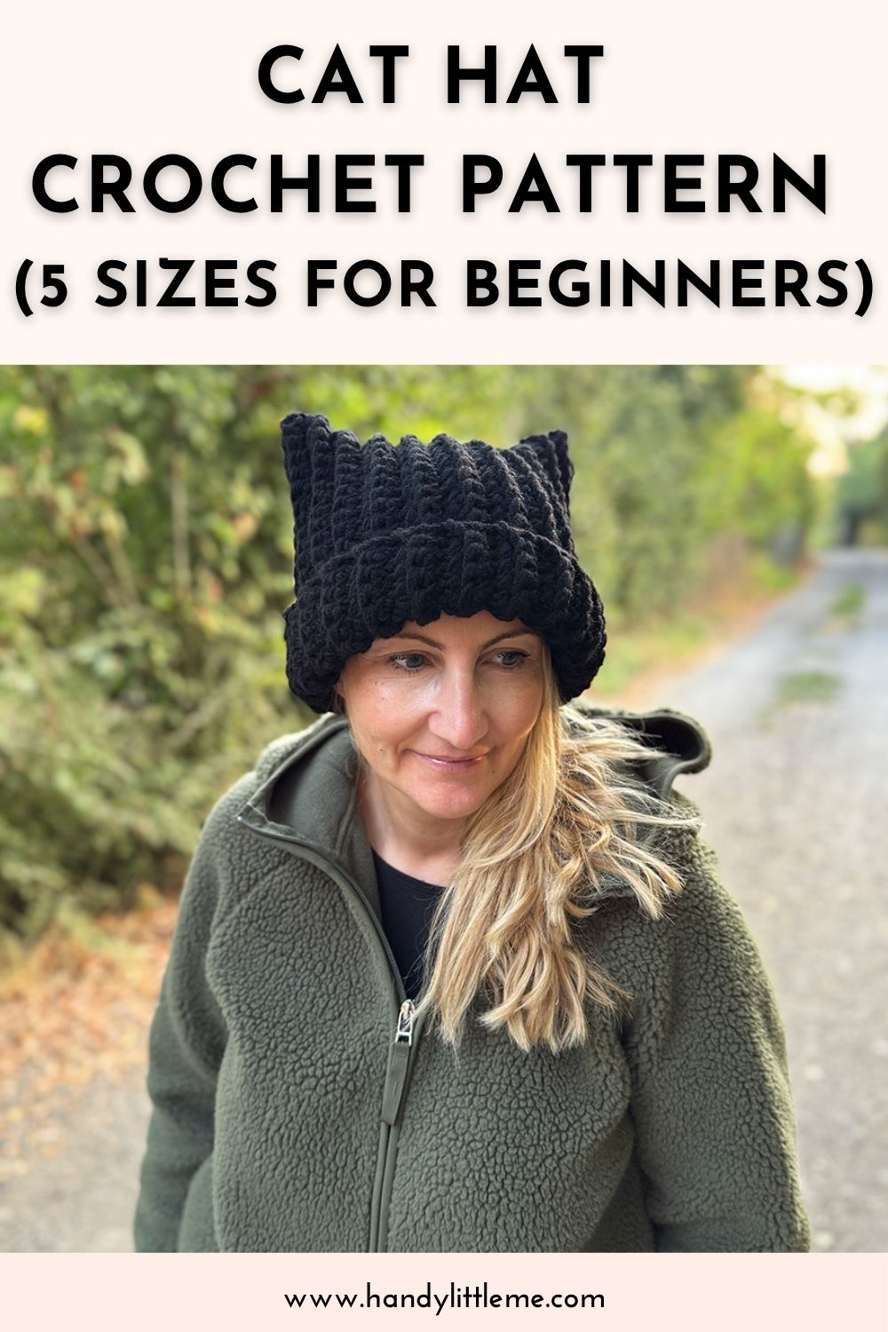Free Cat Hat Crochet Pattern (5 Sizes for Beginners) - Handy Little Me