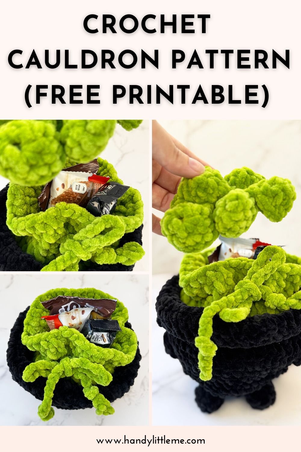 Crochet Cauldron Pattern (Free Printable) - Handy Little Me