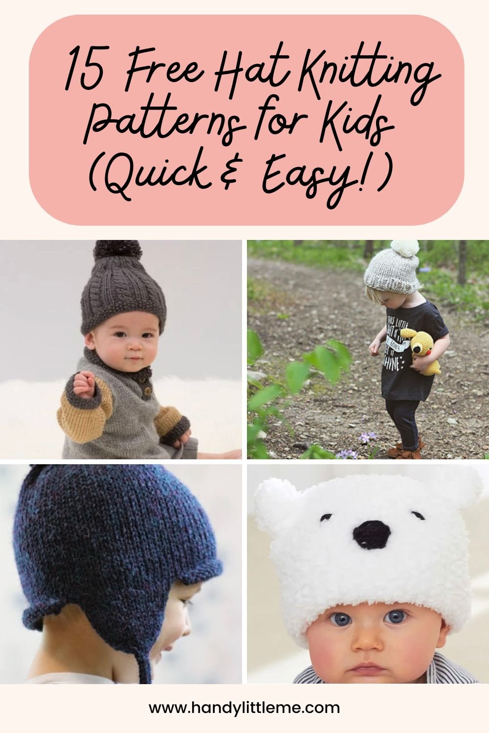 15 Free Hat Knitting Patterns for Kids (Quick & Easy!) - Handy Little Me