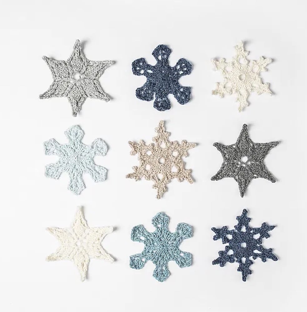 17 Snowflake Knitting Patterns (Free + Festive) - Handy Little Me