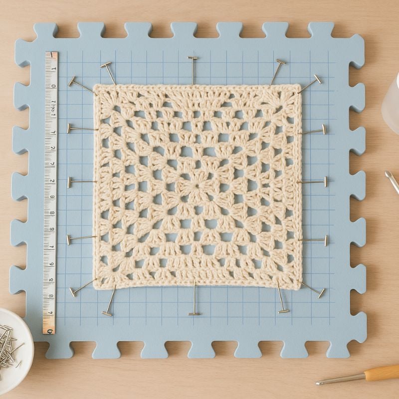 How To Block Crochet (Beginner’s Guide) - Handy Little Me