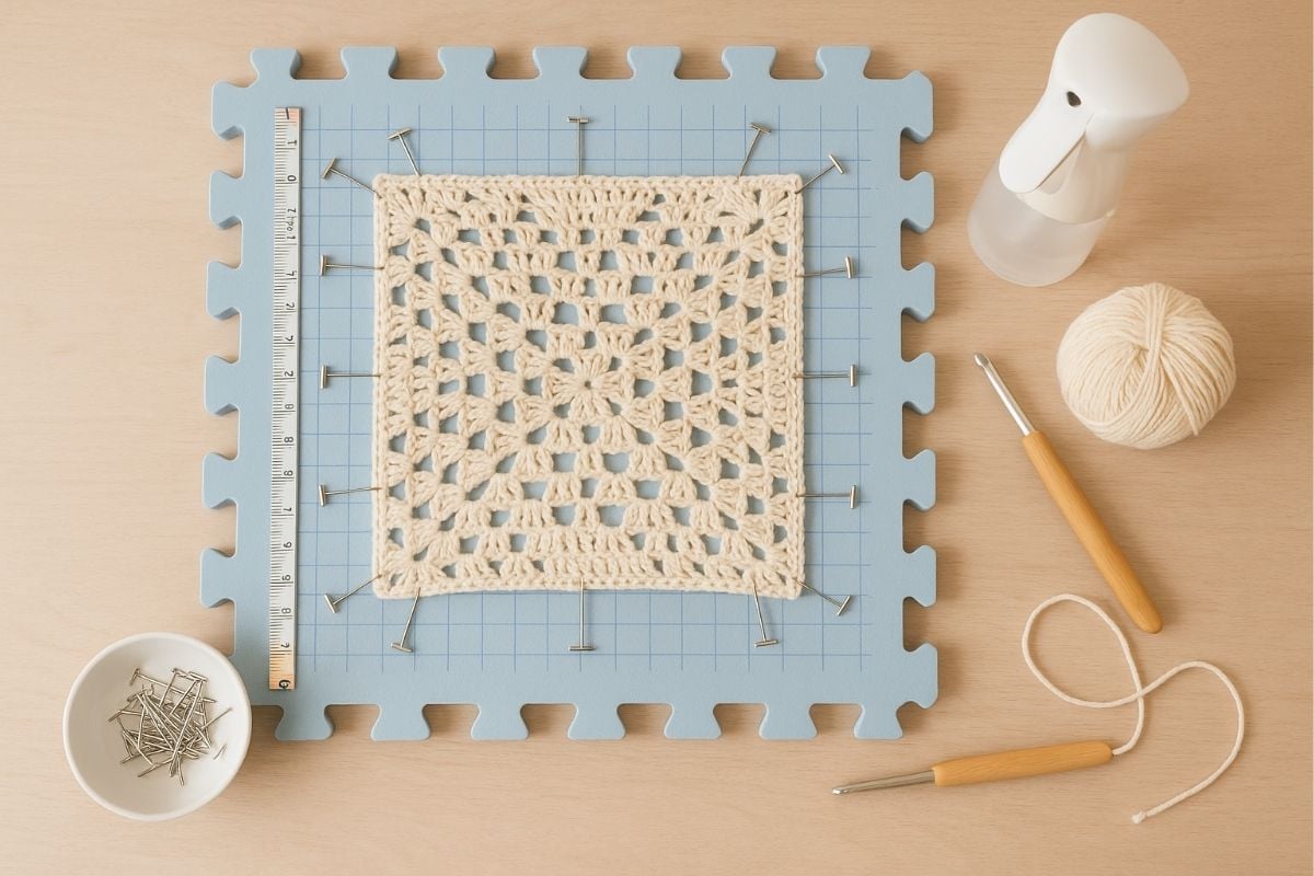 How To Block Crochet (Beginner’s Guide) - Handy Little Me