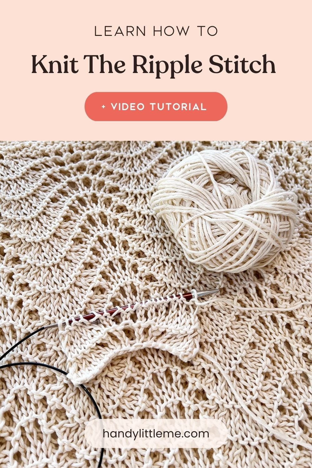 How To Knit The Ripple Stitch (Tutorial) - Handy Little Me