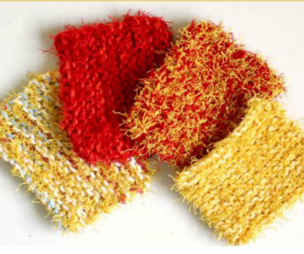 7 Scrubby Yarn Knit Patterns (Free Useful Projects) - Handy Little Me
