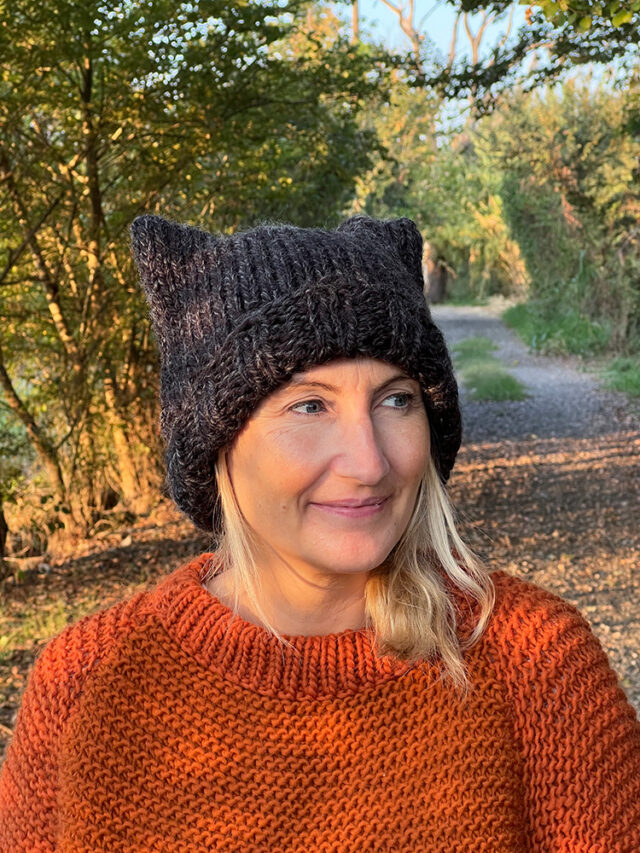 Knitted Cat Hat - Free Knitting Pattern - Handy Little Me