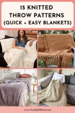 15 Knitted Throw Patterns (Quick + Easy Blankets) - Handy Little Me