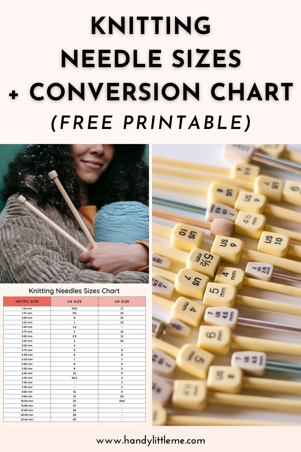 Knitting Needle Sizes And Conversion Charts MJEAD Knitting Needle Sizes And Conversion Charts MJEAD