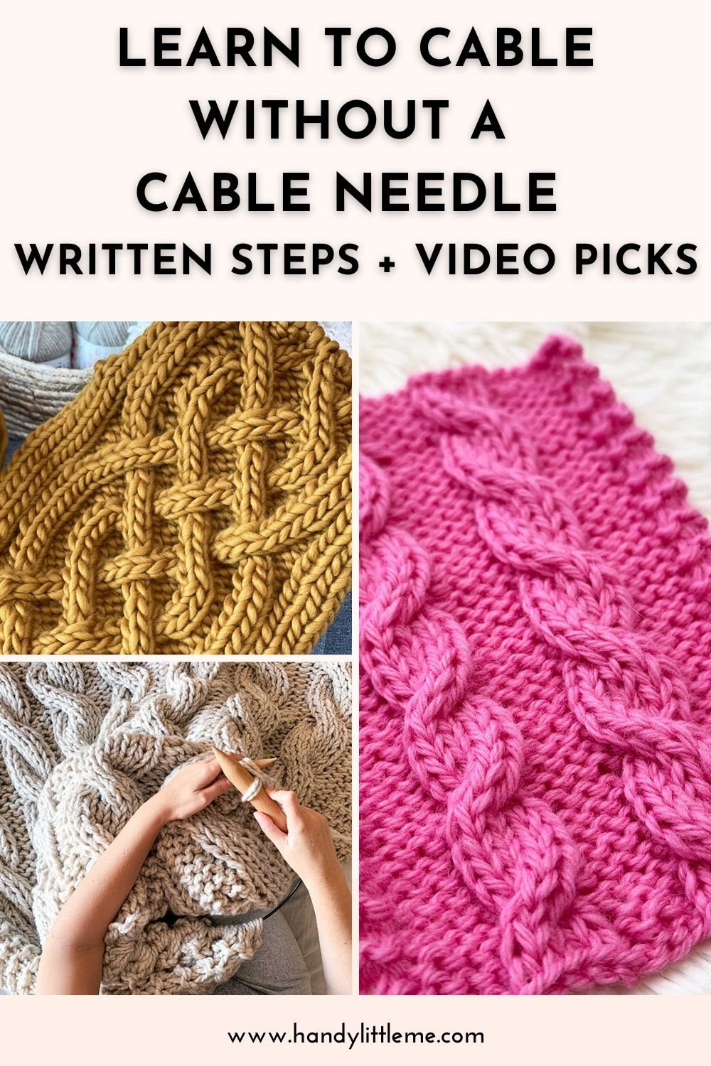 Learn To Cable Without A Cable Needle: Written Steps + Video Picks ...