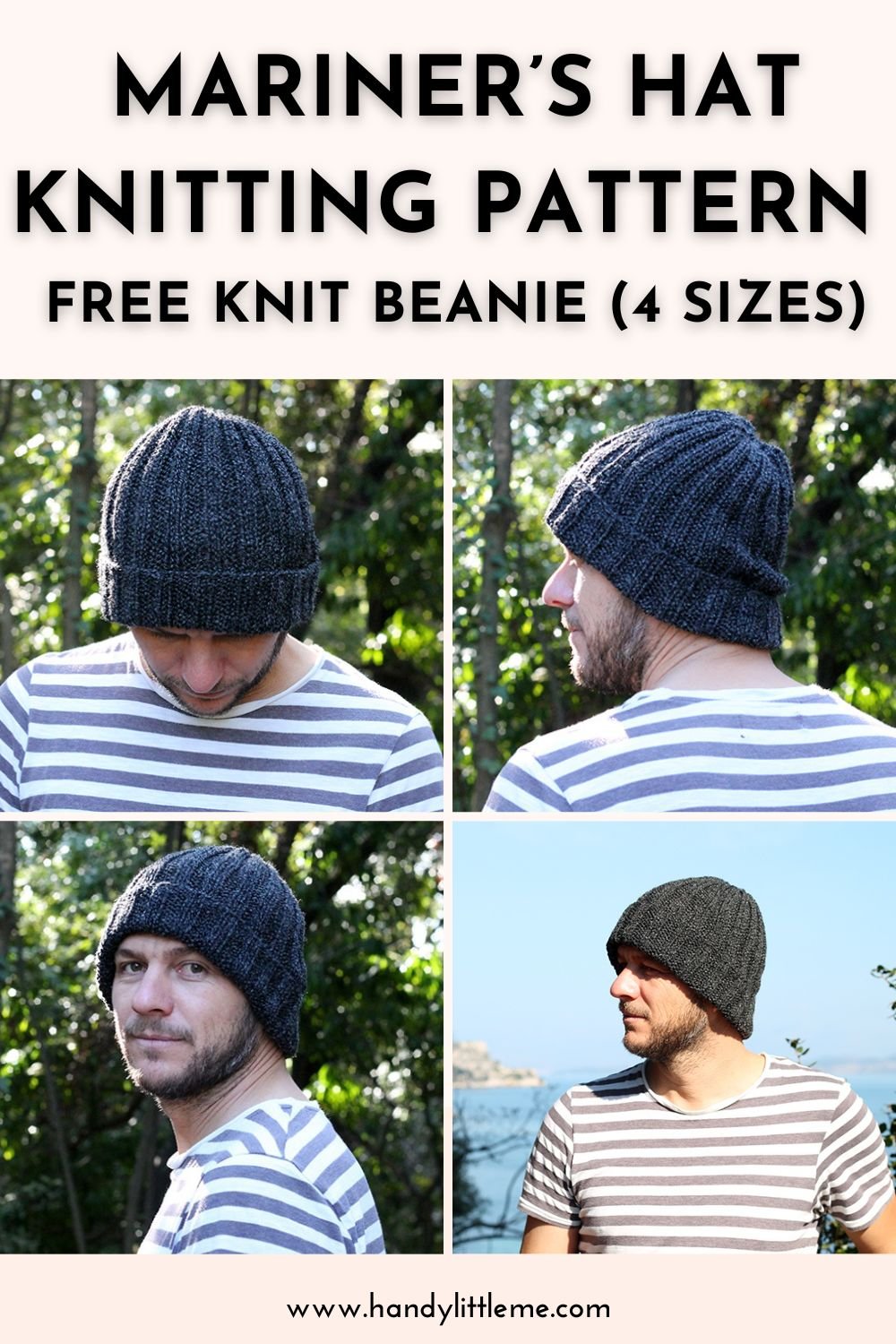 Mariner’s Hat Knitting Pattern – Free Knit Beanie (4 Sizes) - Handy ...