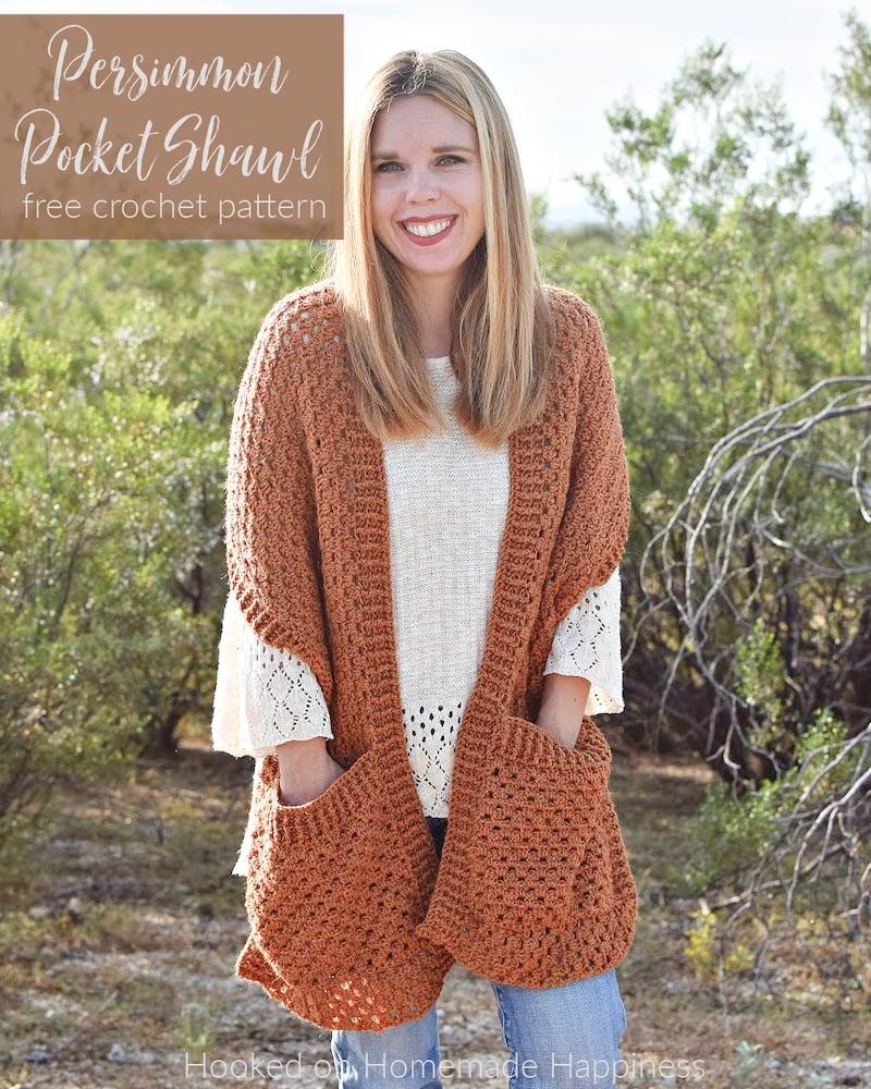 35 Free Pocket Shawl Crochet Patterns (Easy & Cosy) - Handy Little Me