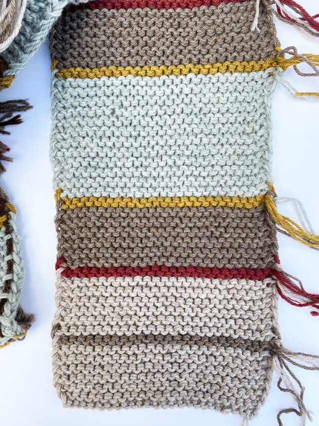 Fraser Tartan Shawl Knitting Pattern - Handy Little Me