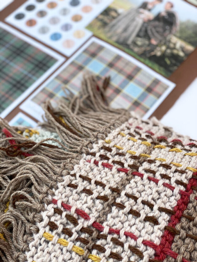 Fraser Tartan Scarf Knitting Pattern - Handy Little Me