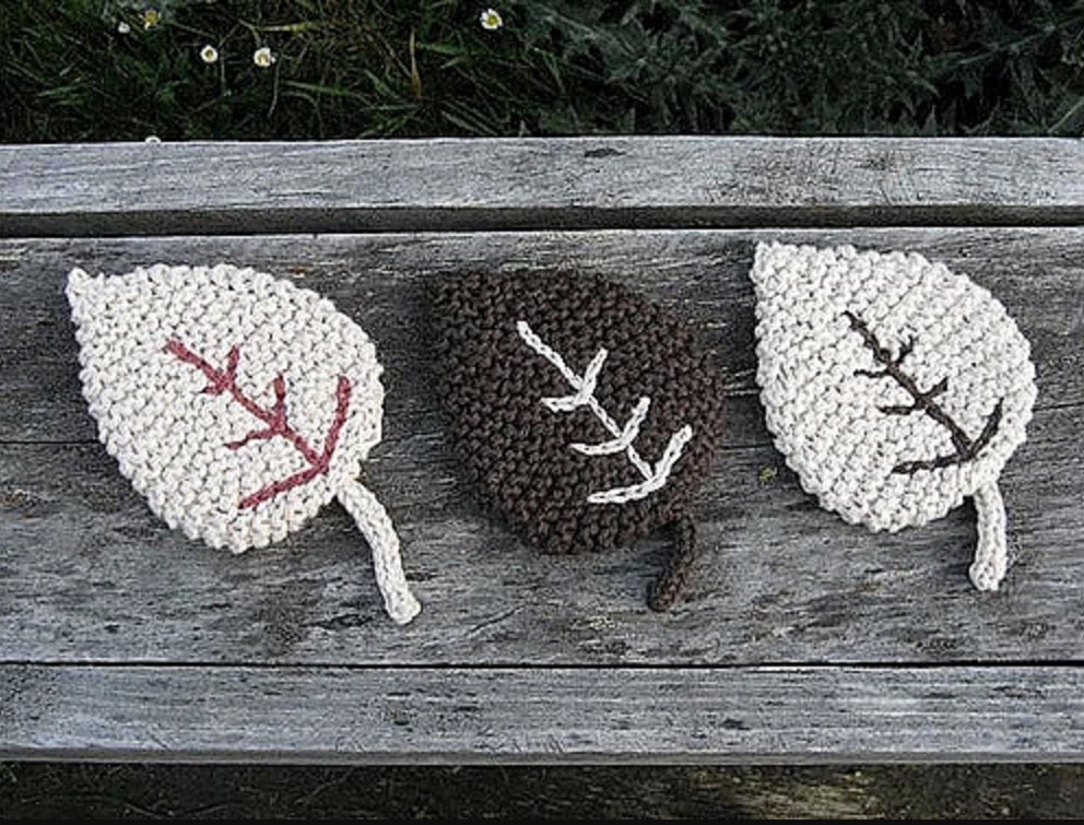 15 Leaf Knitting Patterns (Free + Easy) - Handy Little Me