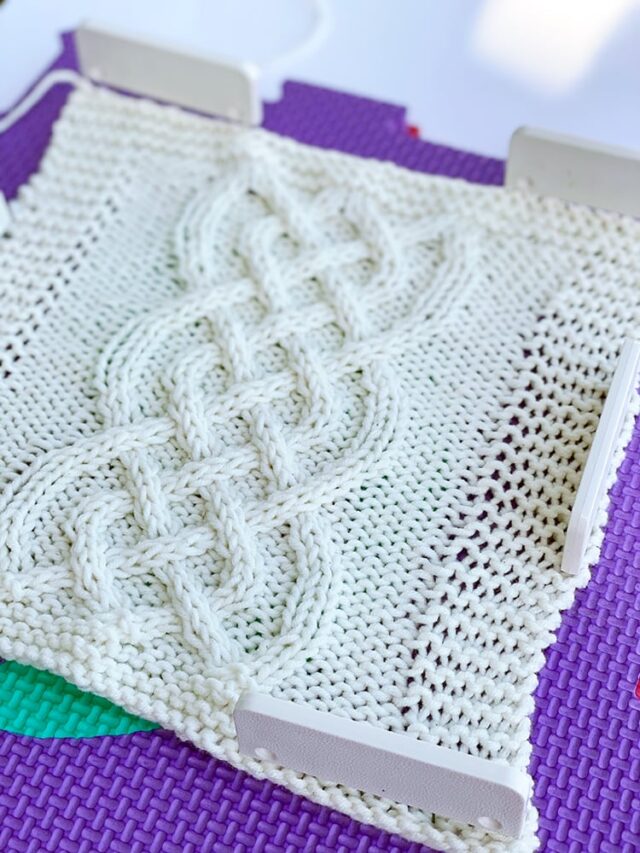 Free Celtic Cable Dishcloth Knitting Pattern - Handy Little Me