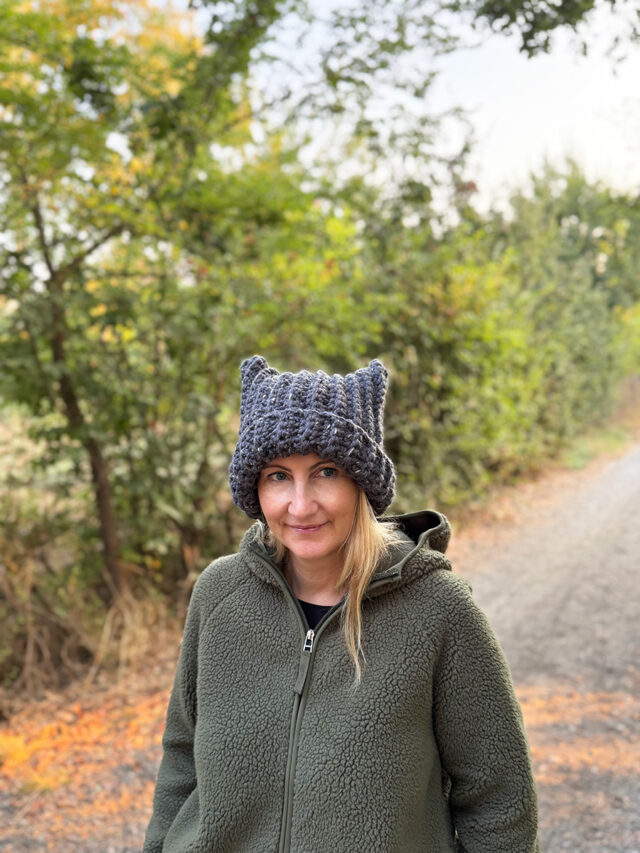 Free Cat Hat Crochet Pattern (5 Sizes for Beginners) - Handy Little Me