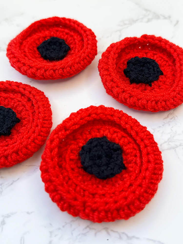 Crochet Poppy Pattern (Free Printable) - Handy Little Me