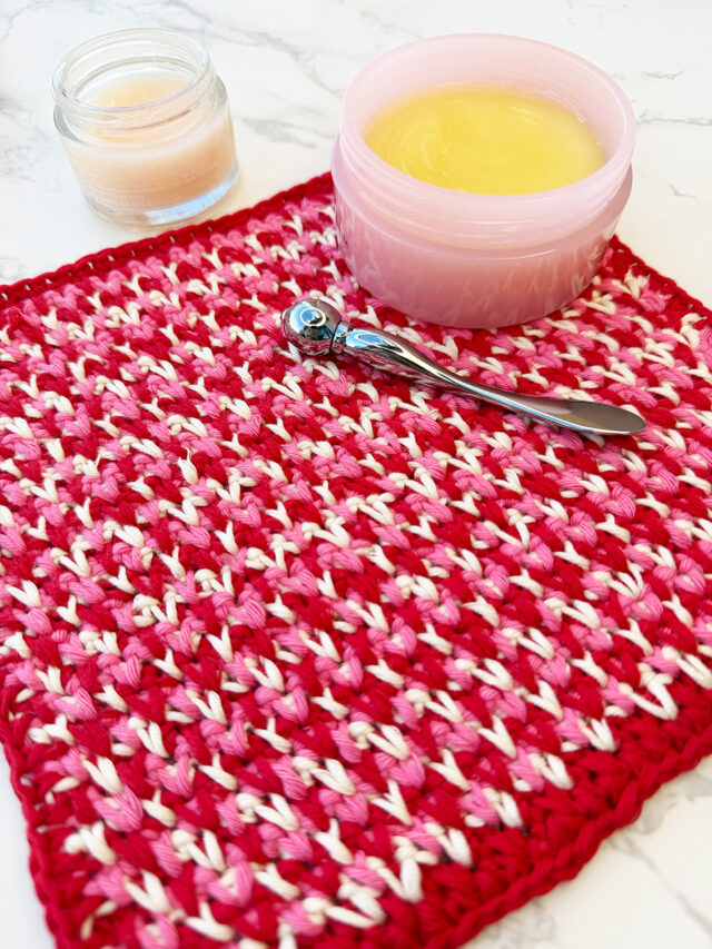 Crochet Spike Stitch Dishcloth (Free Printable Pattern) - Handy Little Me