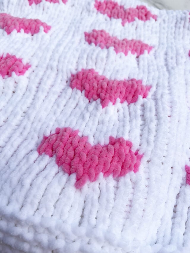 Heart Baby Blanket Knitting Pattern - Handy Little Me