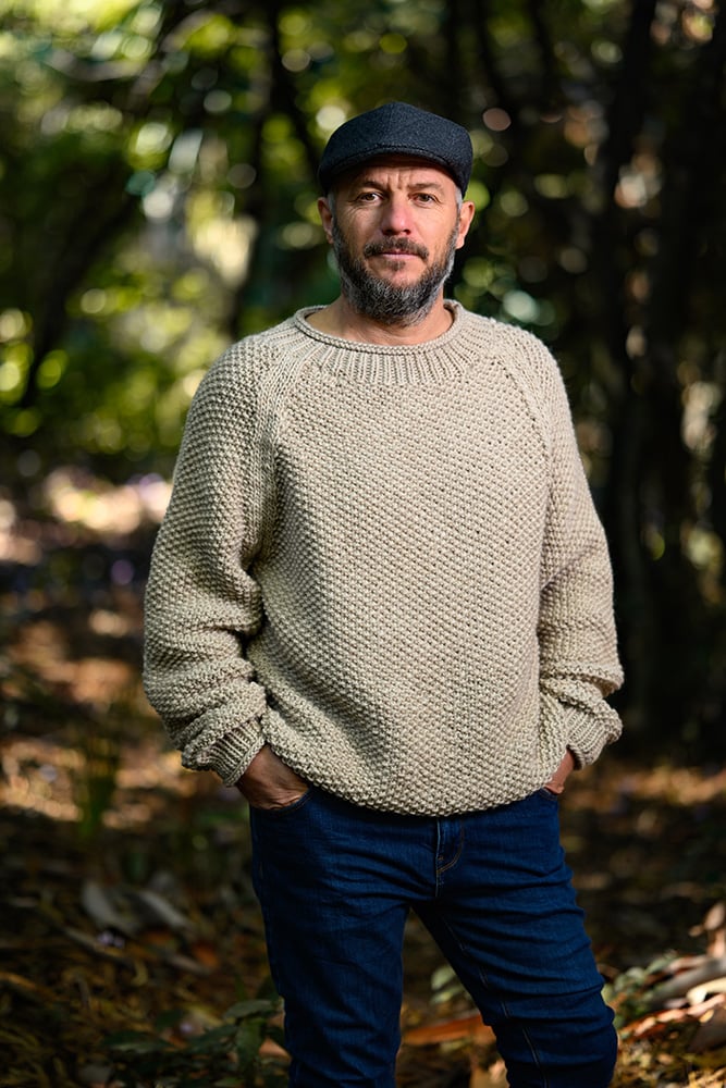 Men’s Moss Stitch Sweater Pattern | Cozy Cabin - Handy Little Me