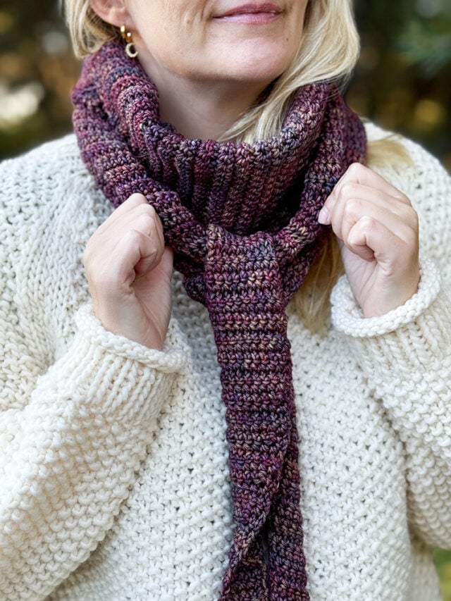 Skinny Scarf Crochet Pattern (Beginner Friendly!) - Handy Little Me