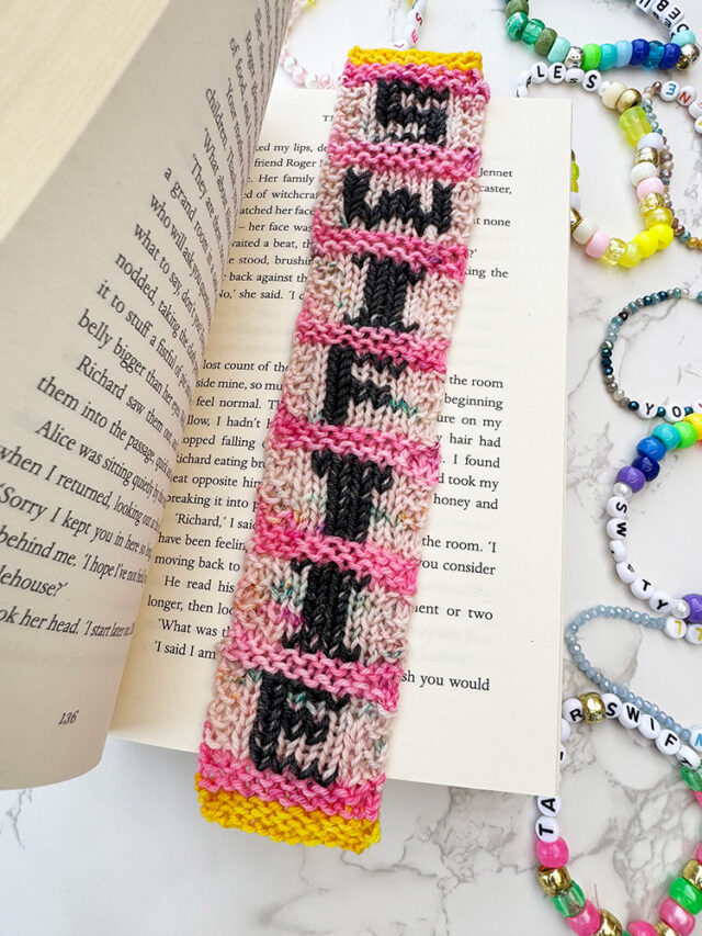 Swiftie Bracelet Bookmark Knitting Pattern (Free Printable) - Handy ...