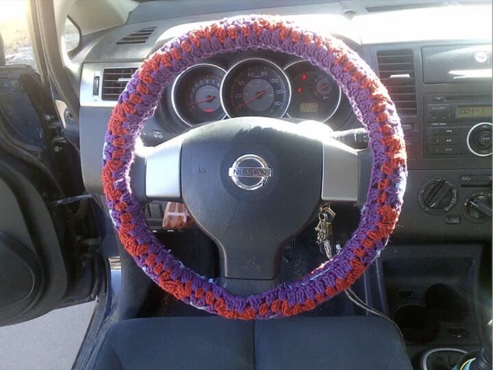 17 Crochet Steering Wheel Cover Patterns (Fun + Easy) - Handy Little Me